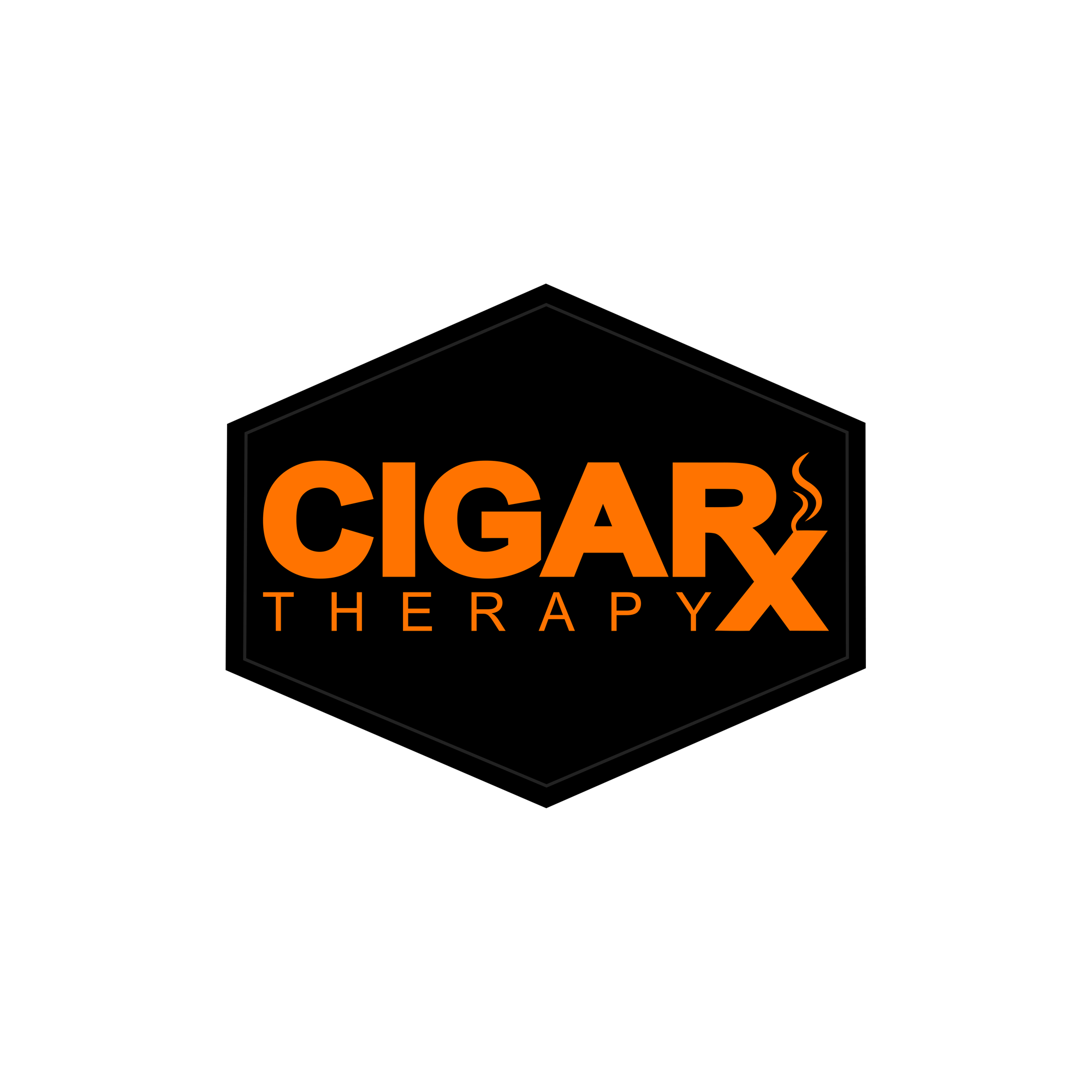 Ignite the Night in the Black Curved Trucker with Orange Patch – CIGARx Therapy